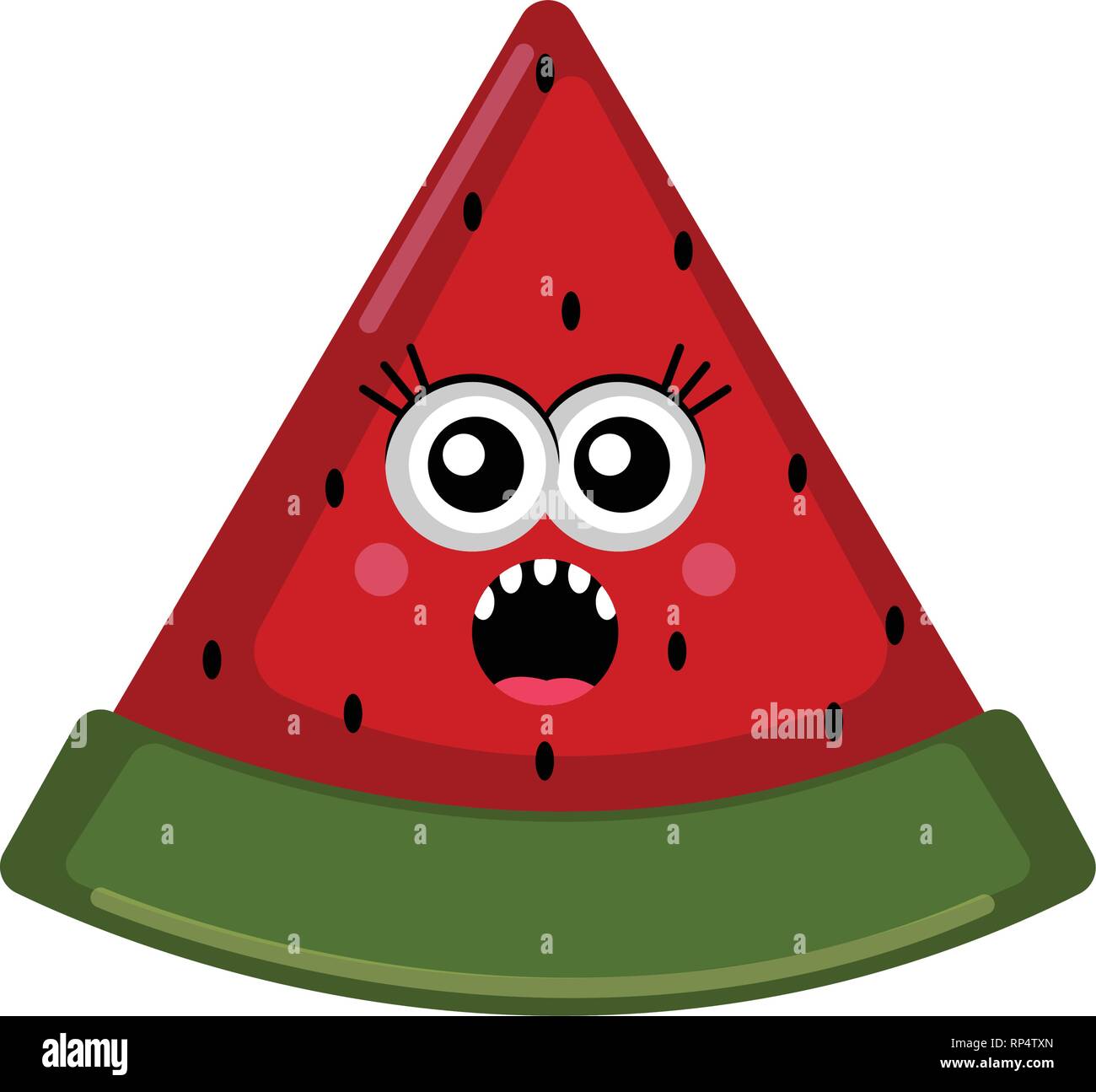Scared cut watermelon cartoon Stock Vector Image & Art - Alamy