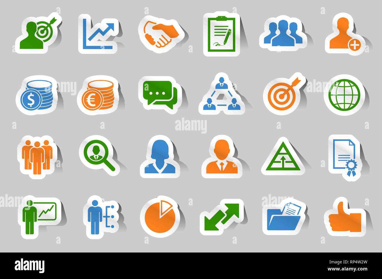 Icons business office hi-res stock photography and images - Alamy