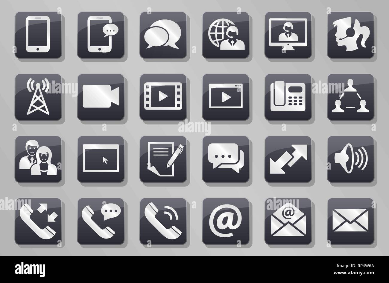 Headset for communication Stock Vector Images - Alamy