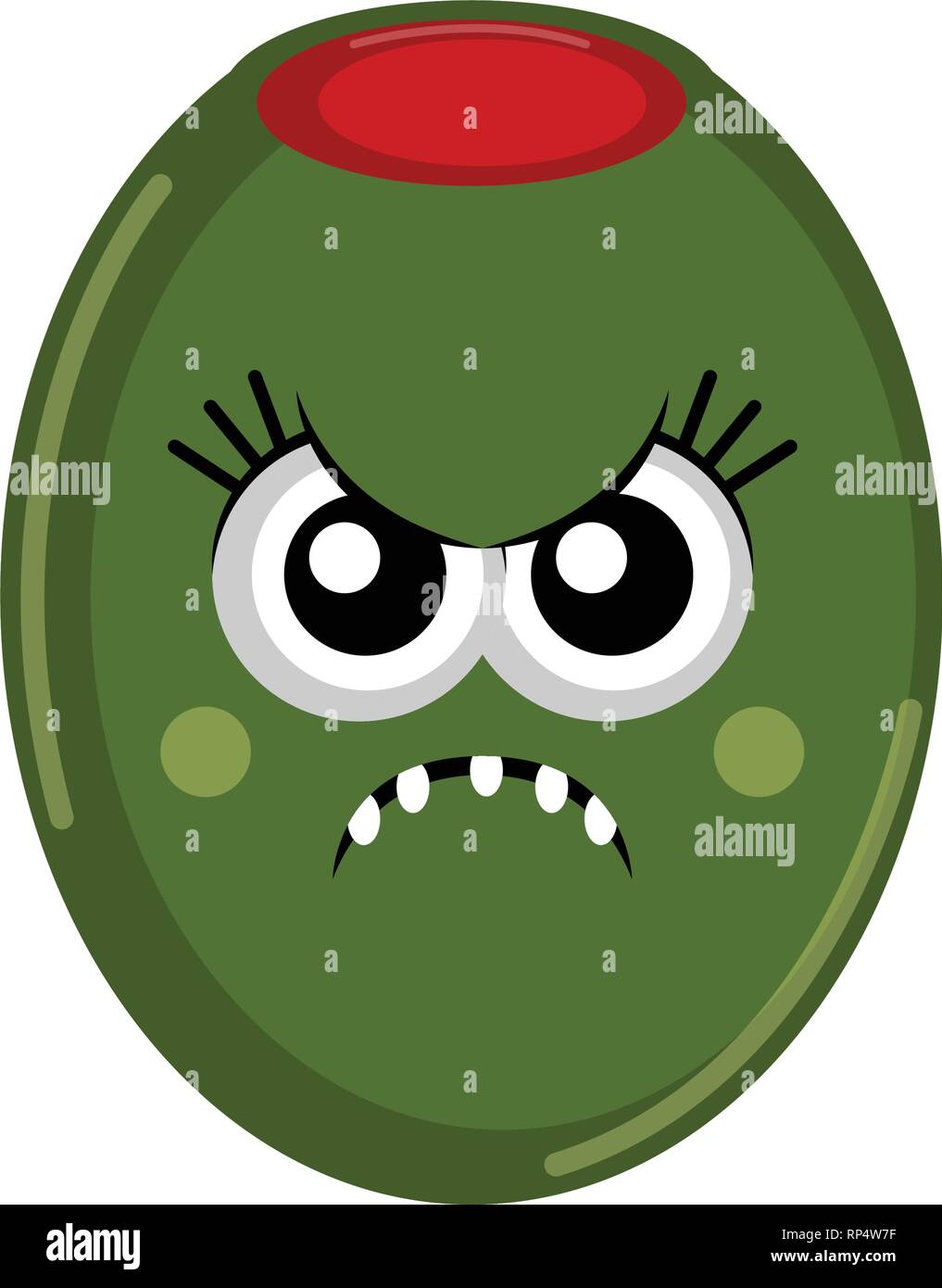 Isolated angry olive cartoon Stock Vector Image & Art - Alamy