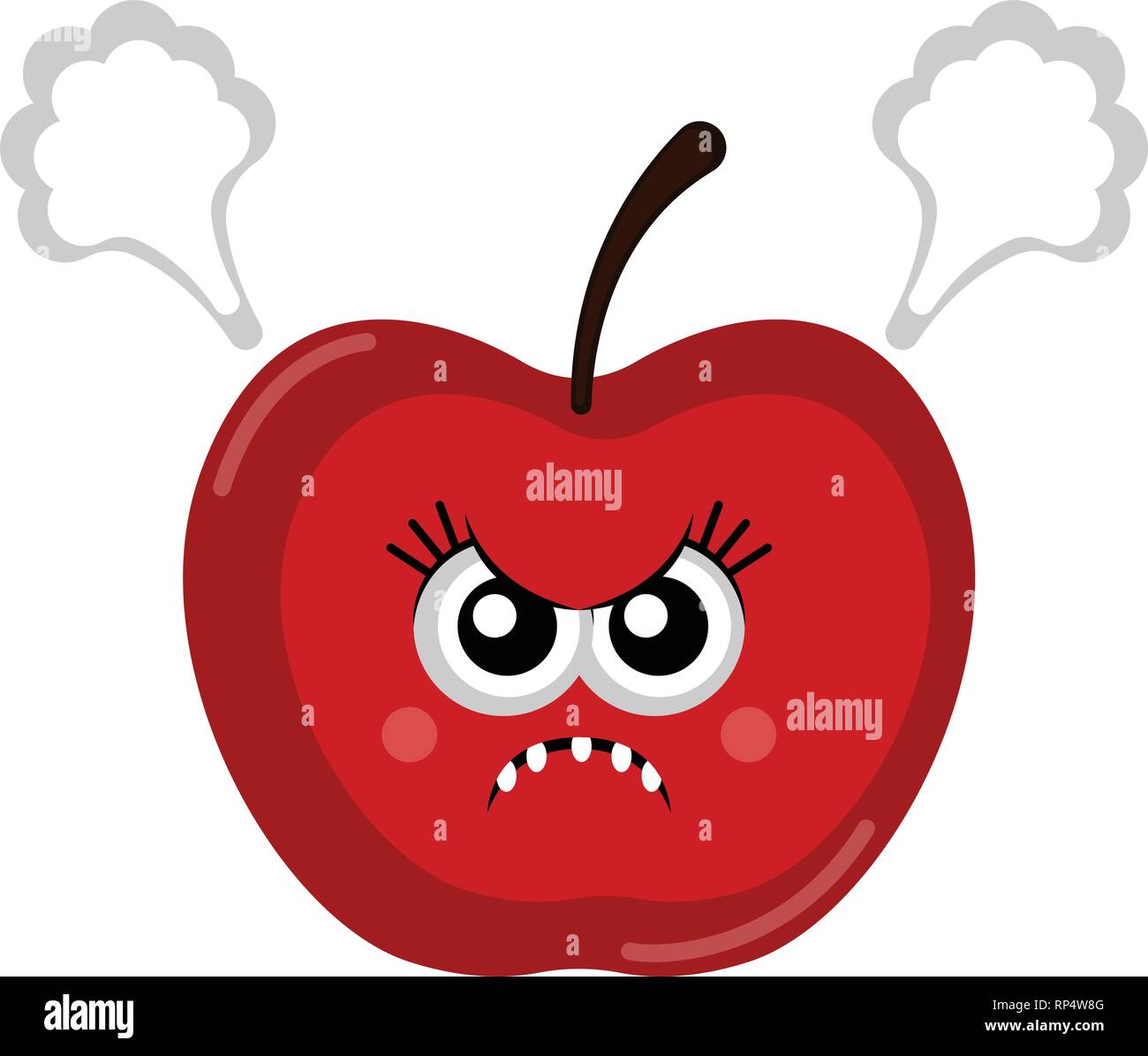 Isolated angry apple cartoon Stock Vector Image & Art - Alamy