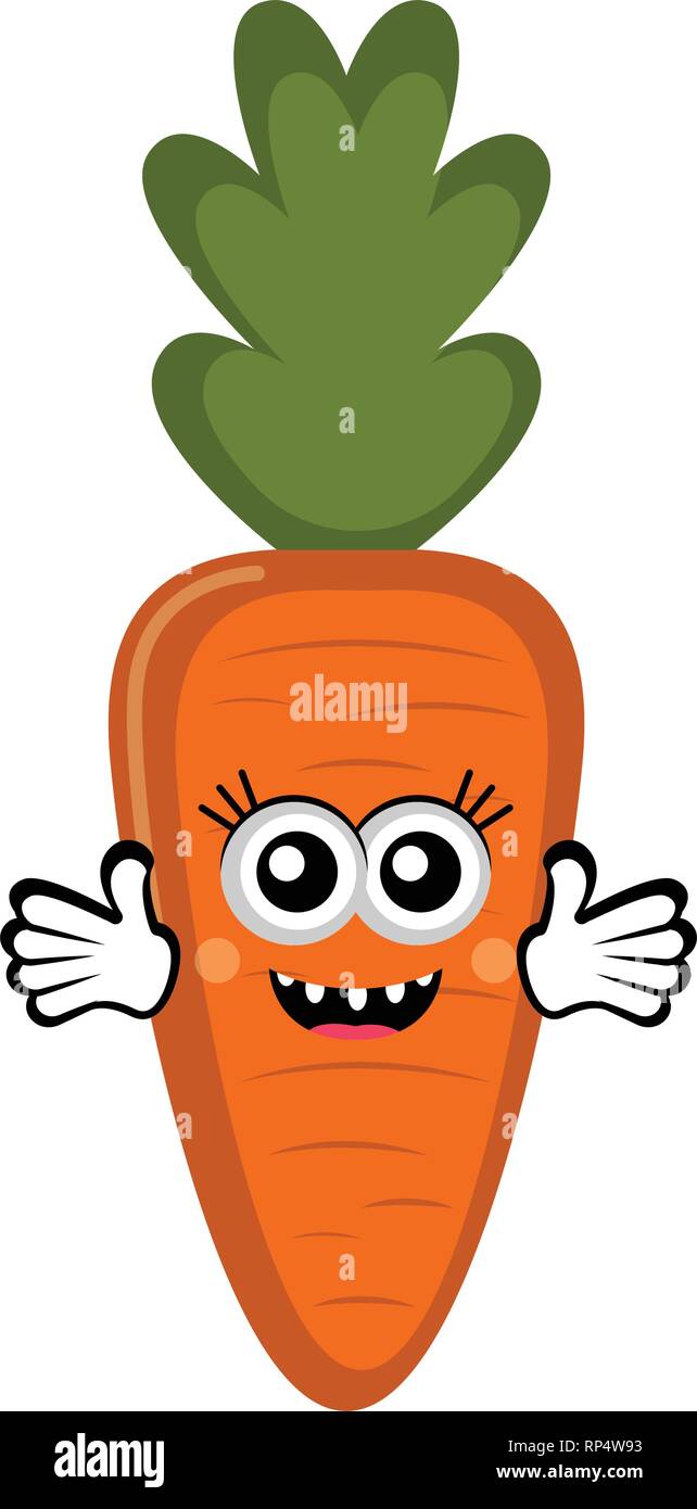 Isolated happy carrot cartoon Stock Vector Image & Art - Alamy