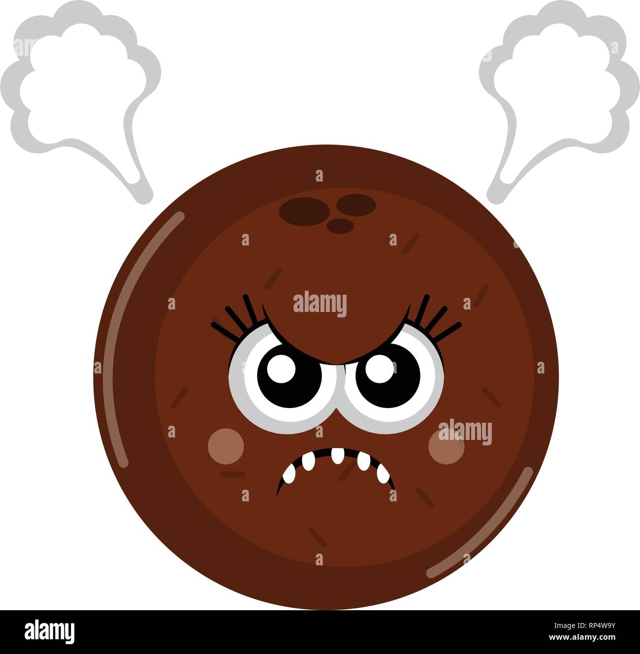 Isolated angry coconut cartoon Stock Vector Image & Art - Alamy