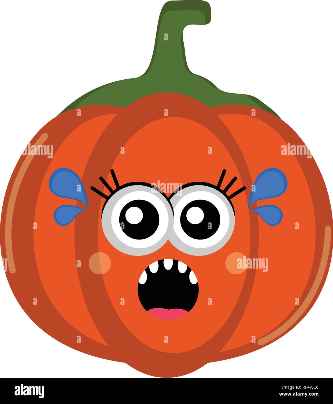 Isolated scared pumpkin cartoon Stock Vector Image & Art - Alamy