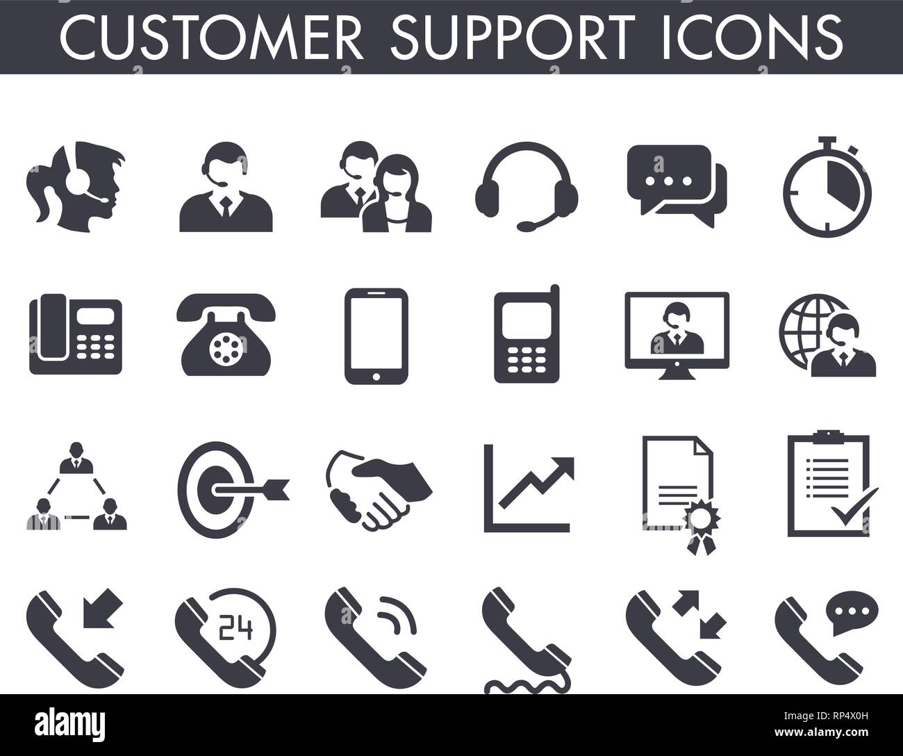 24 Customer Different Support Service Symbol Icons Stock Vector Image 24-customer-different-support-service-symbol-icons-stock-vector-image