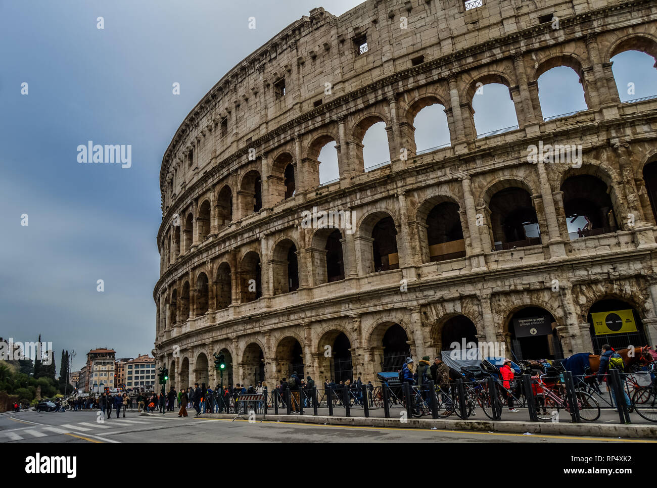 old and historic Colosseum in central Rome, Italy Stock Photo - Alamy