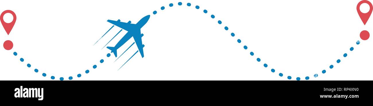 plane and its track Stock Vector Image & Art - Alamy