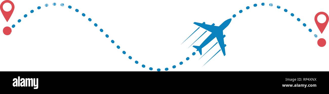plane and its track Stock Vector Image & Art - Alamy