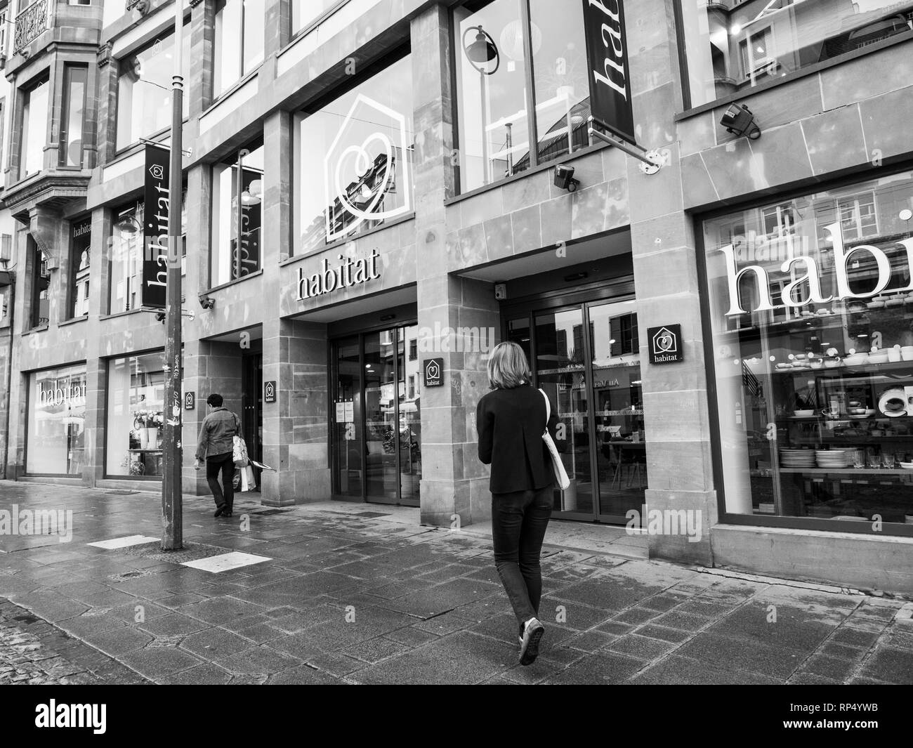 View rear main building Black and White Stock Photos & Images - Alamy