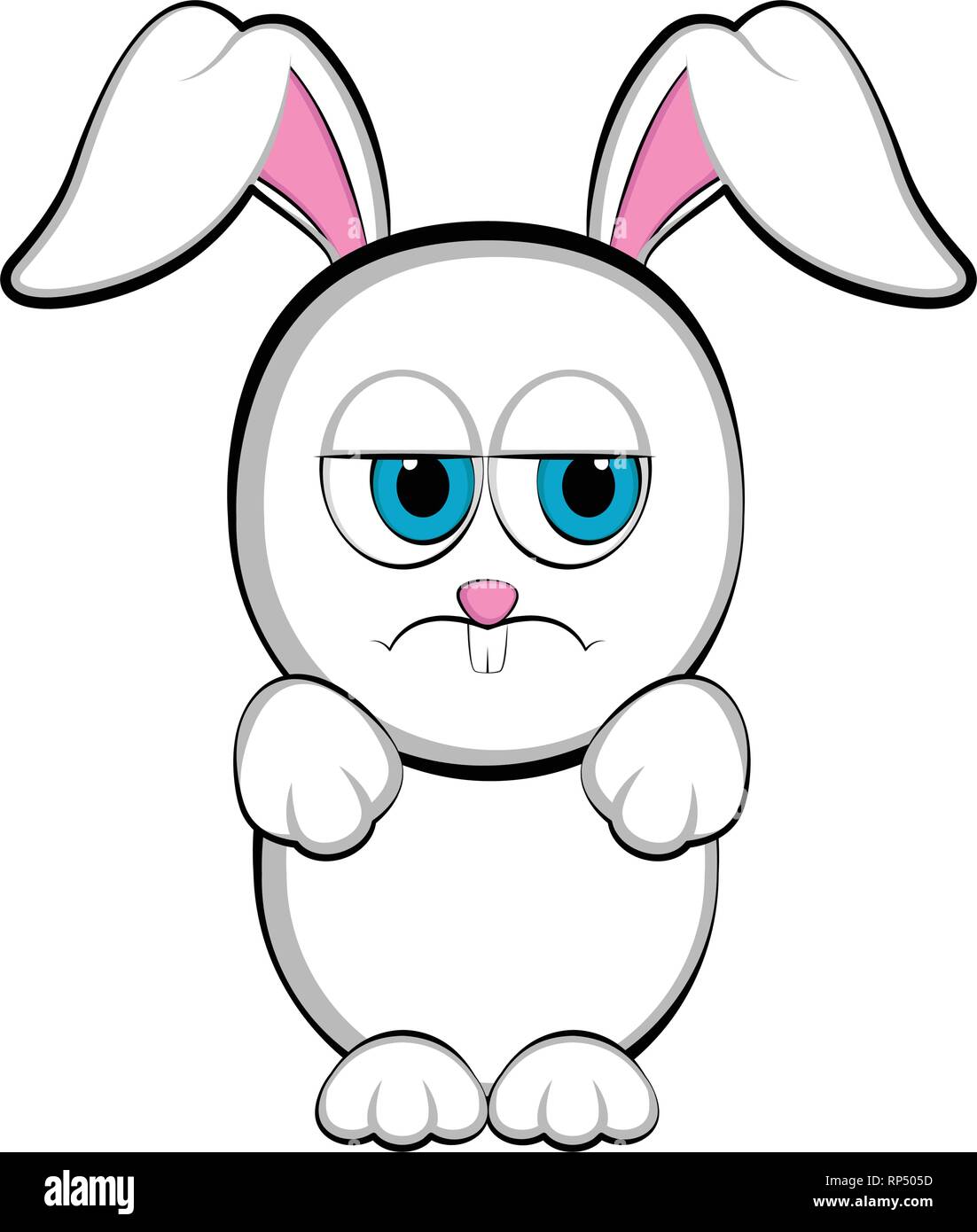 Cute sad easter bunny Stock Vector Image & Art - Alamy