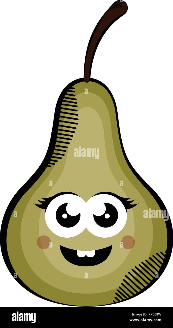 Happy pear cartoon. Colored sketch Stock Vector Image & Art - Alamy