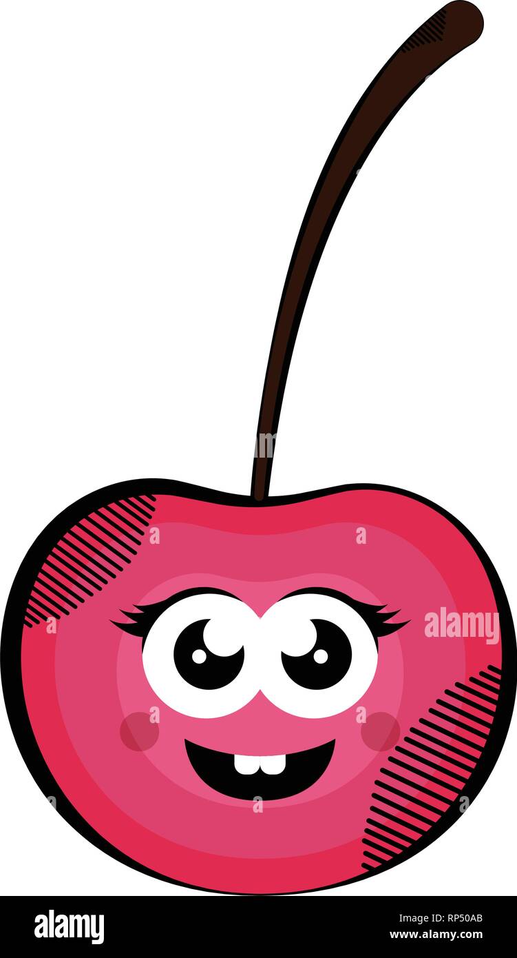 Smile face cherry character hi-res stock photography and images - Alamy