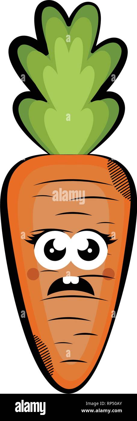 Sad carrot cartoon. Colored sketch Stock Vector Image & Art - Alamy