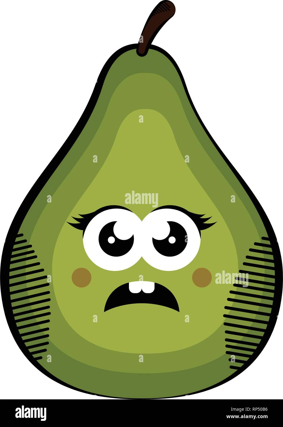 Sad avocado cartoon. Colored sketch Stock Vector Image & Art - Alamy