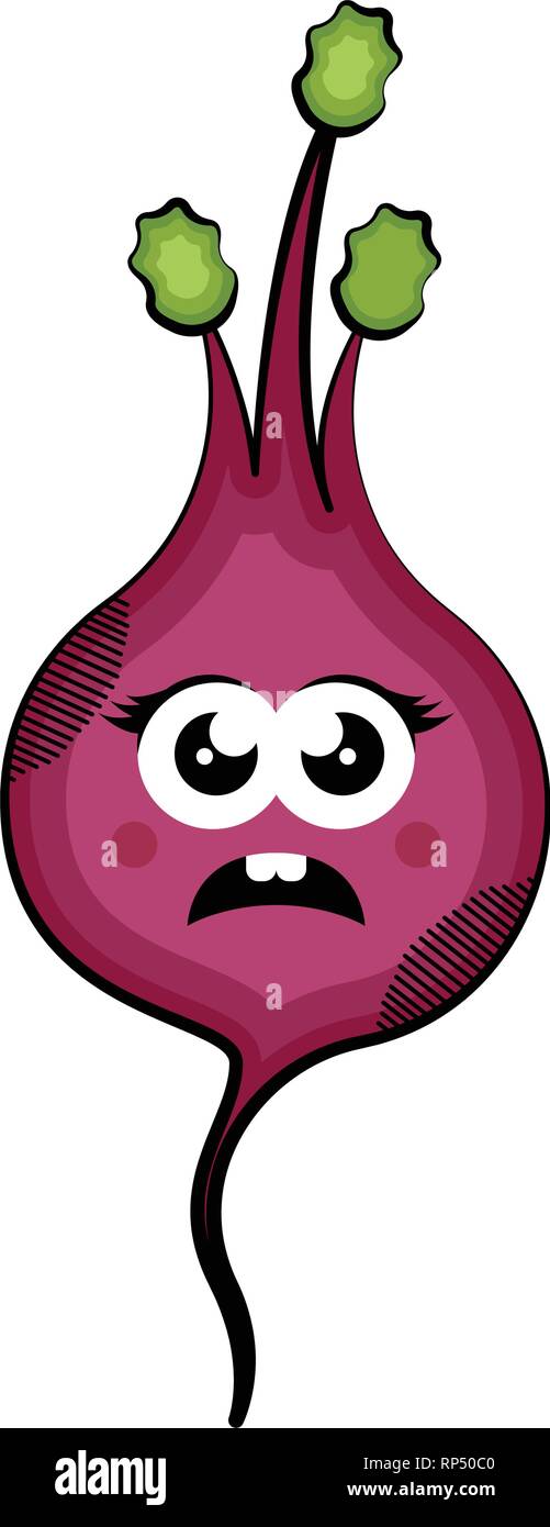 Sad radish cartoon. Colored sketch Stock Vector Image & Art - Alamy