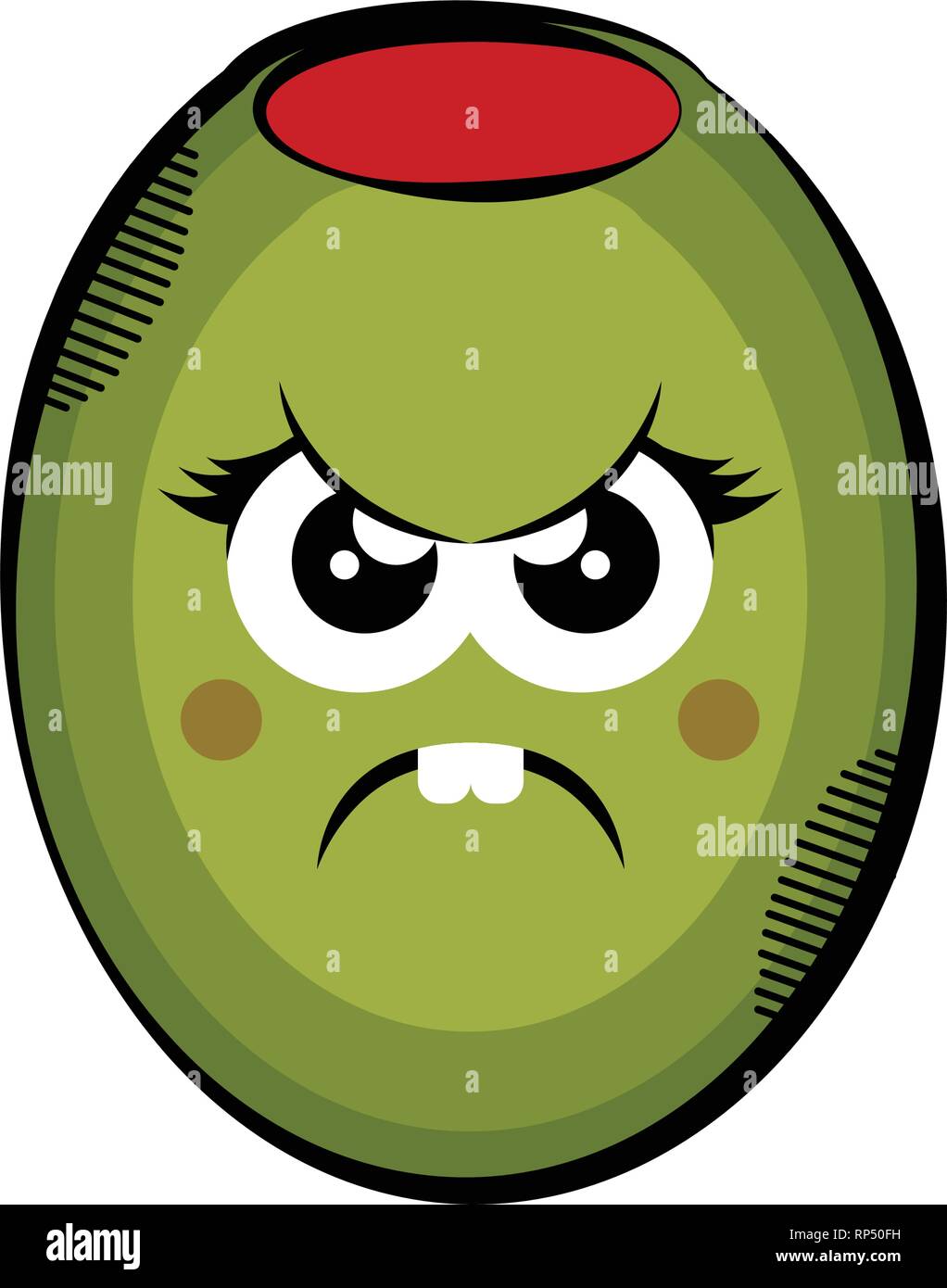Angry olive cartoon. Colored sketch Stock Vector Image & Art - Alamy