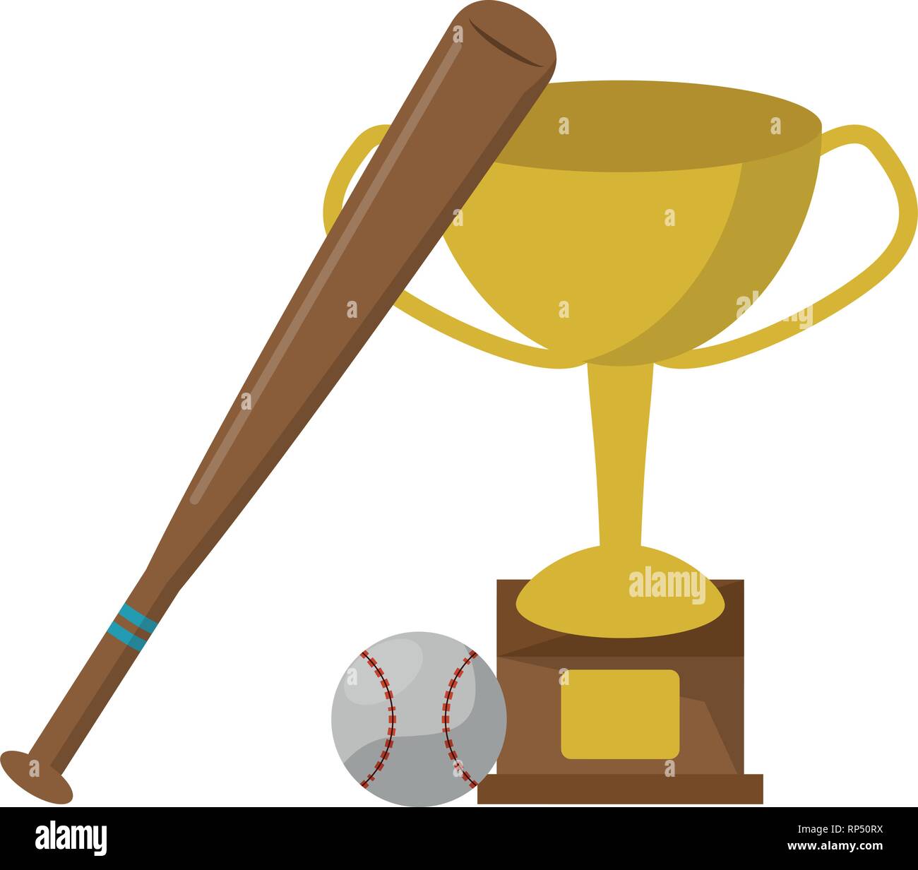 baseball bat trophy cup and ball Stock Vector Image & Art - Alamy