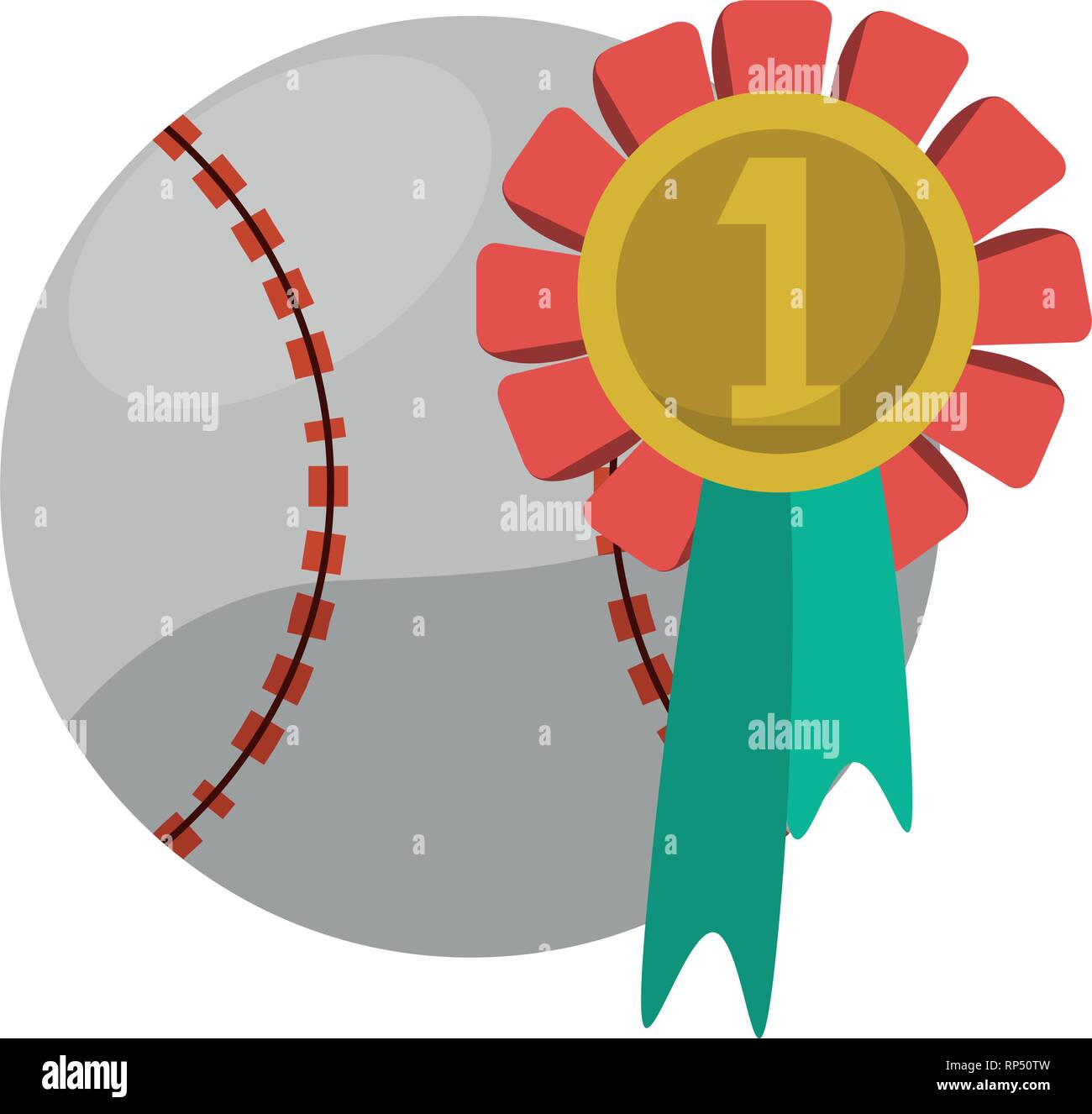 baseball ball with first place award Stock Vector Image & Art - Alamy