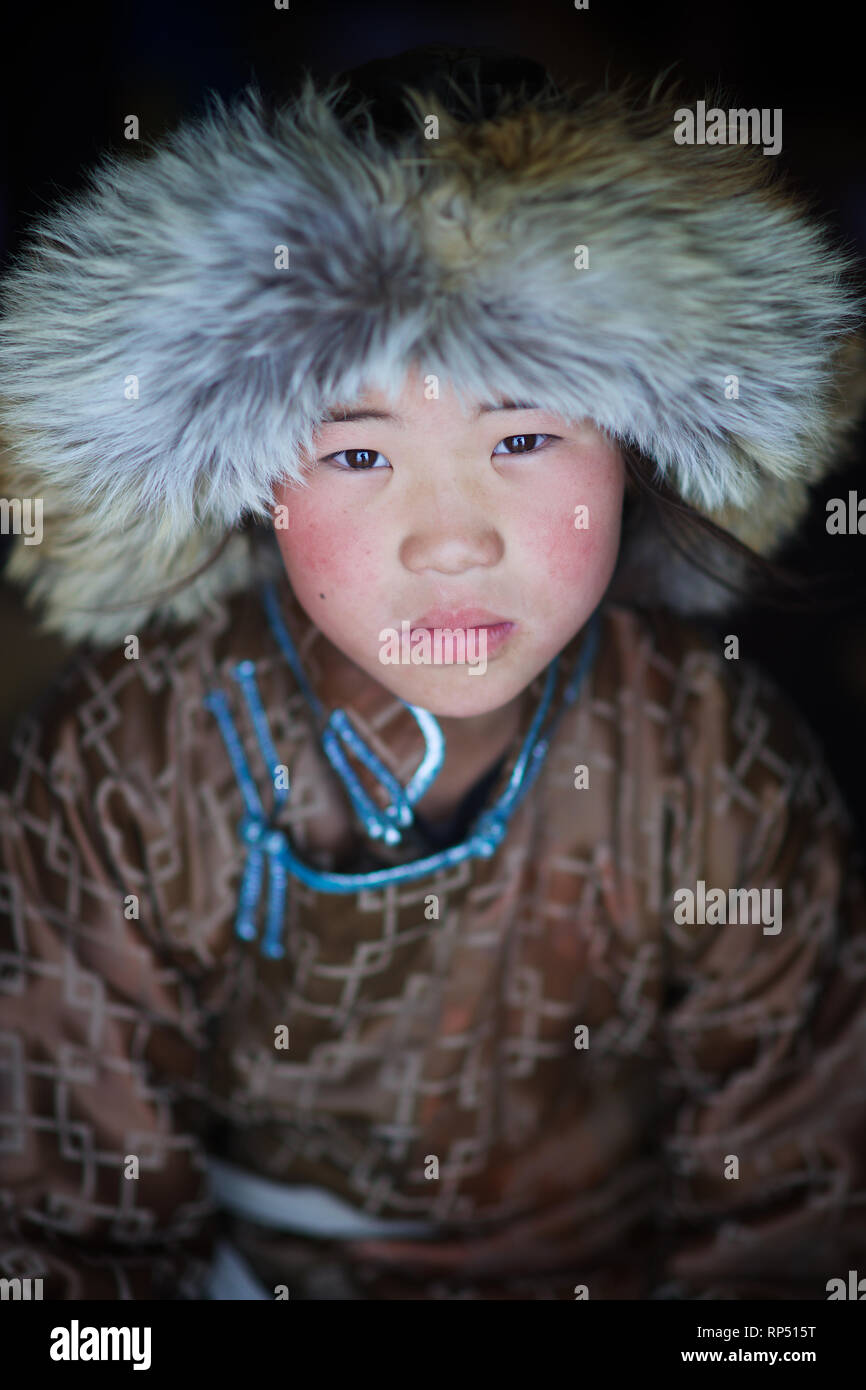 Face portrait of mongolian girl hi-res stock photography and images - Alamy