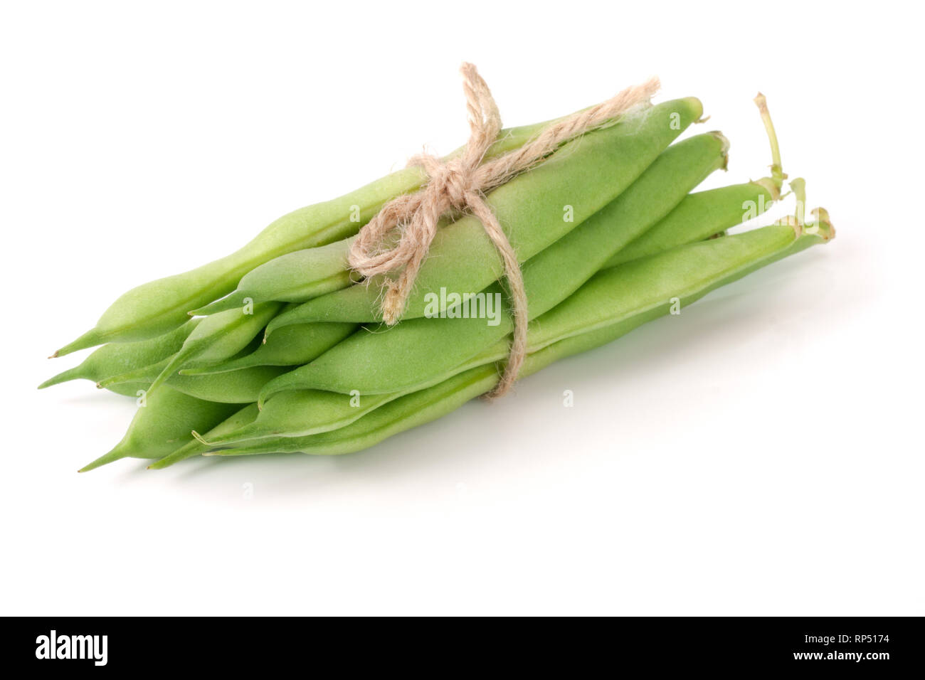 Green beans isolated on a white background Stock Photo - Alamy