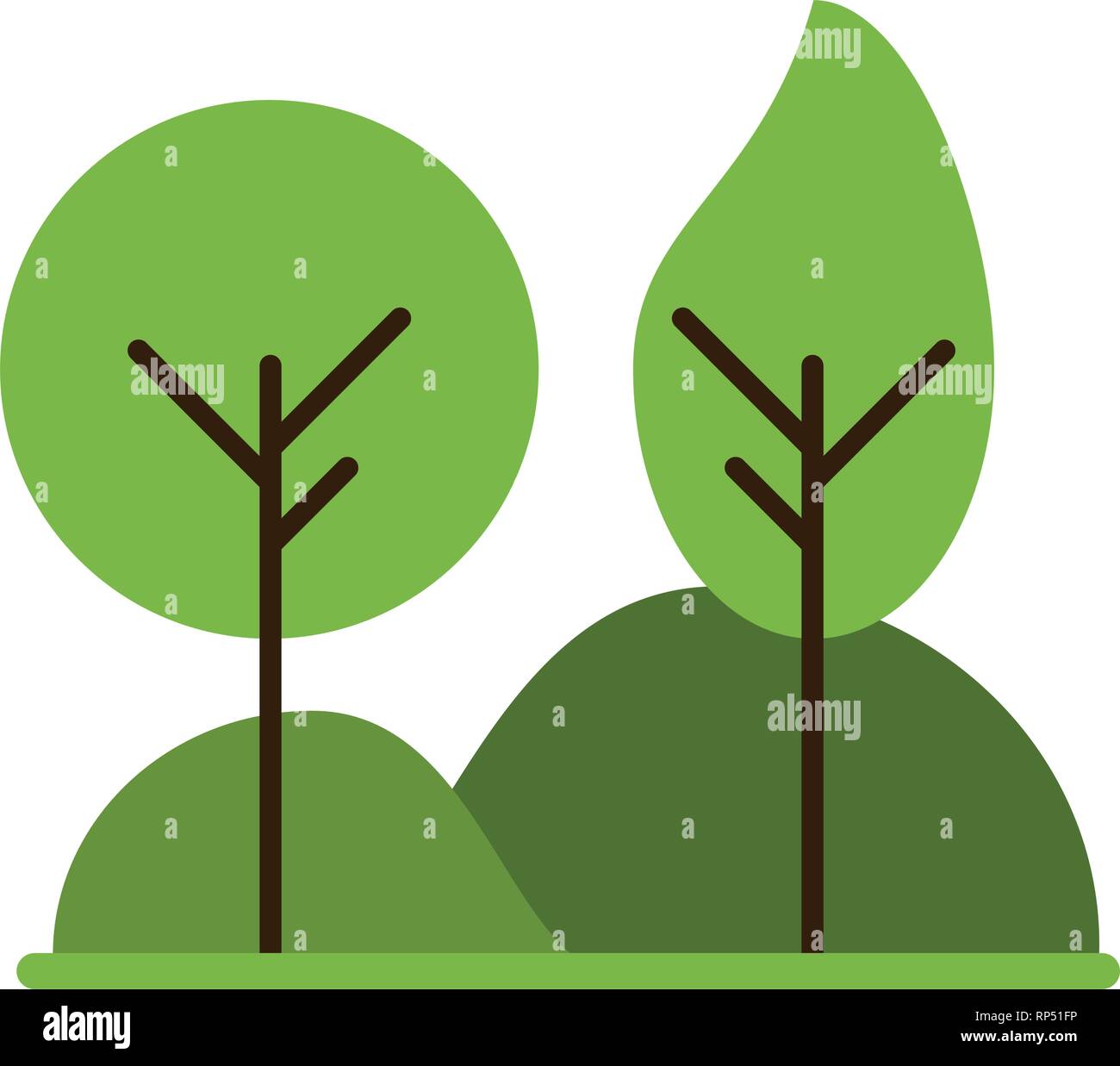 trees in nature symbol Stock Vector Image & Art - Alamy