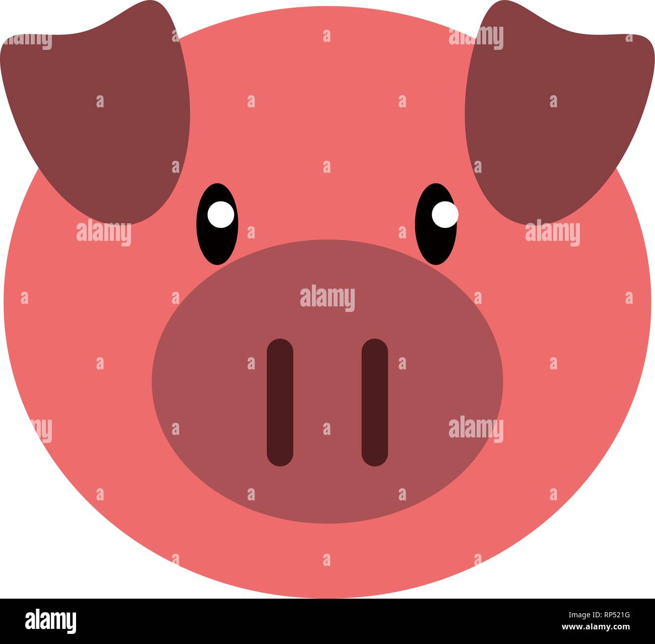 pig animal head cartoon Stock Vector Image & Art - Alamy