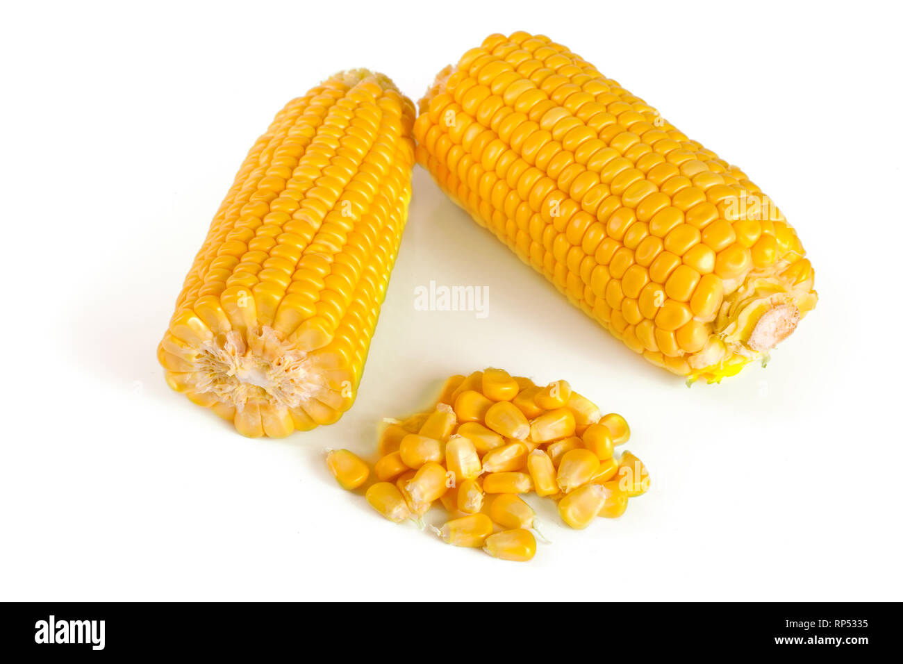 ear of corn isolated on a white background Stock Photo - Alamy
