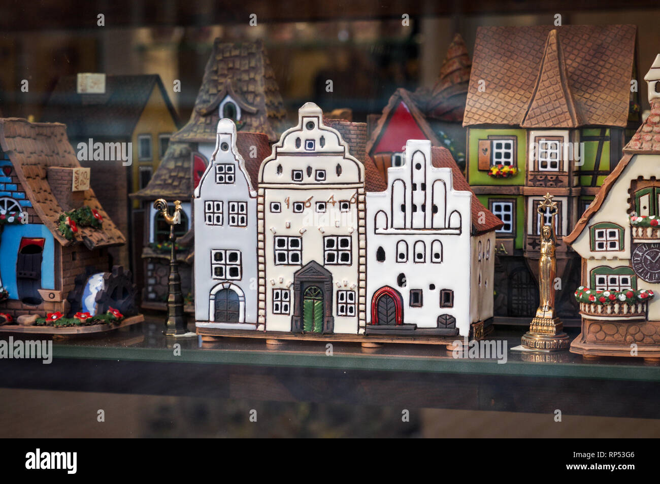 Ceramic version of the famous 'Three Brothers' in a souvenir shop in ...