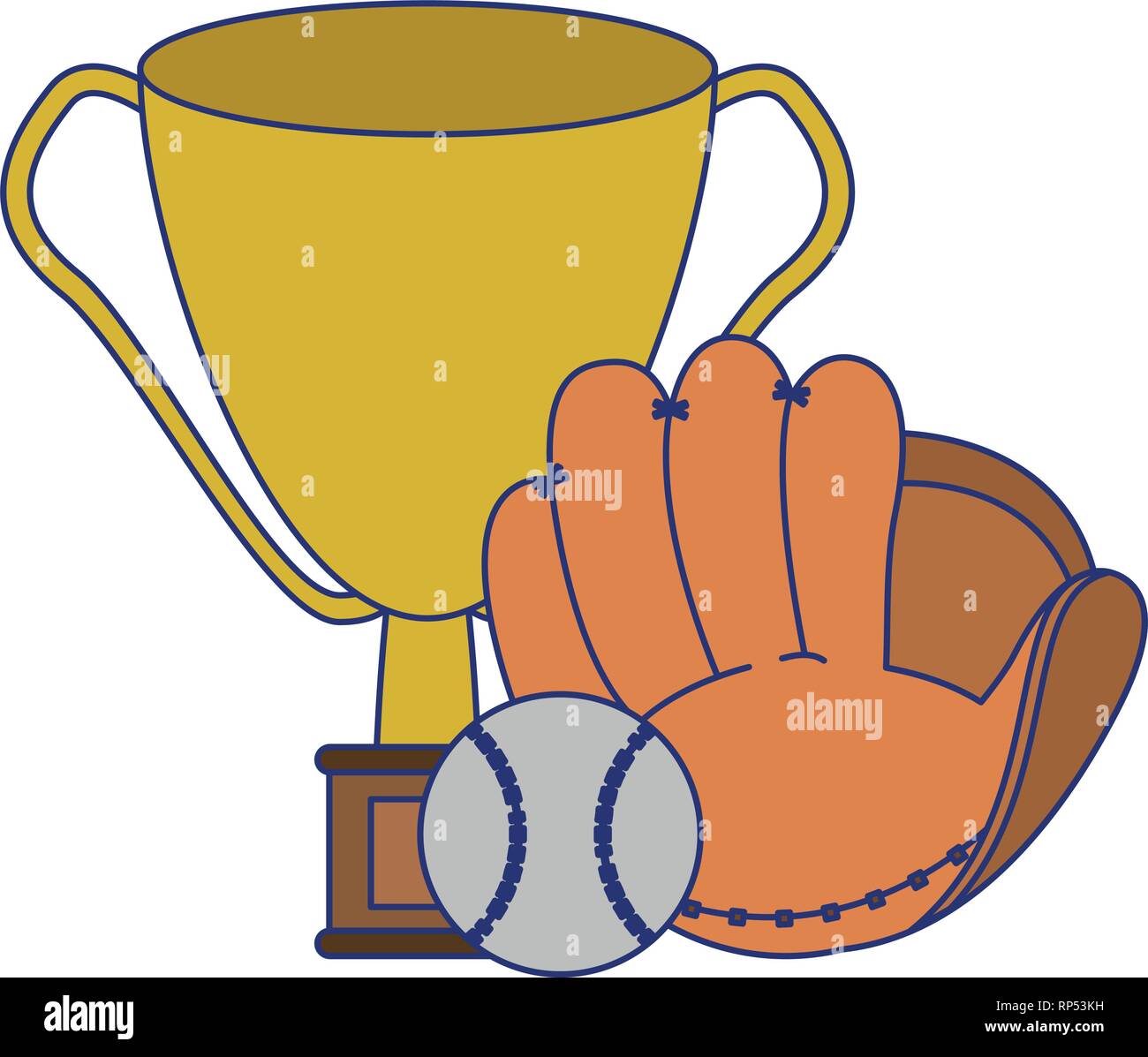 Baseball trophy Stock Vector Images - Alamy