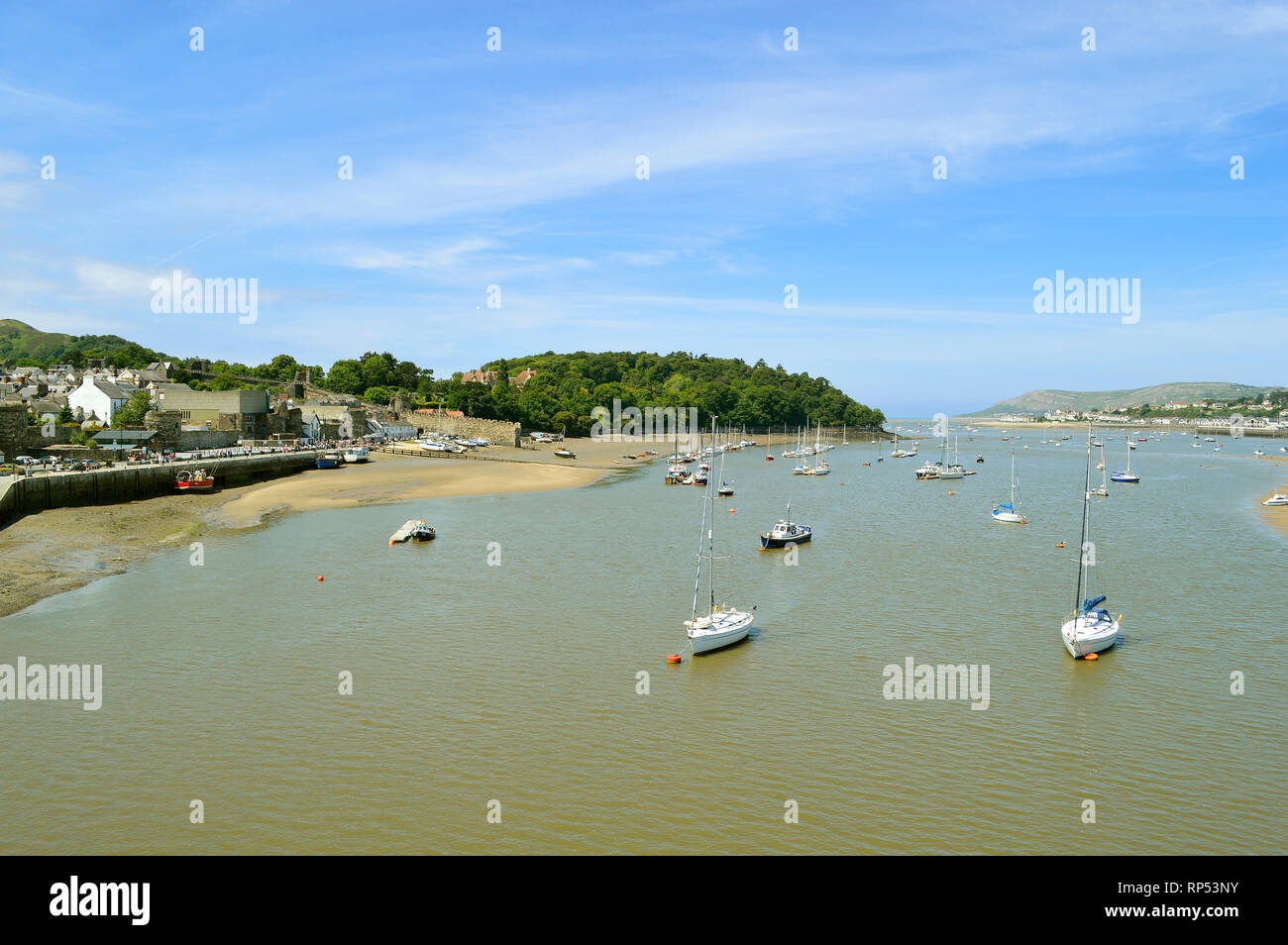 Scenic Conwy harbour in North Wales Stock Photo - Alamy