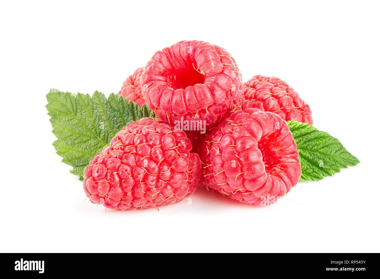 Raspberry isolated on white background. Pile or heap Stock Photo - Alamy