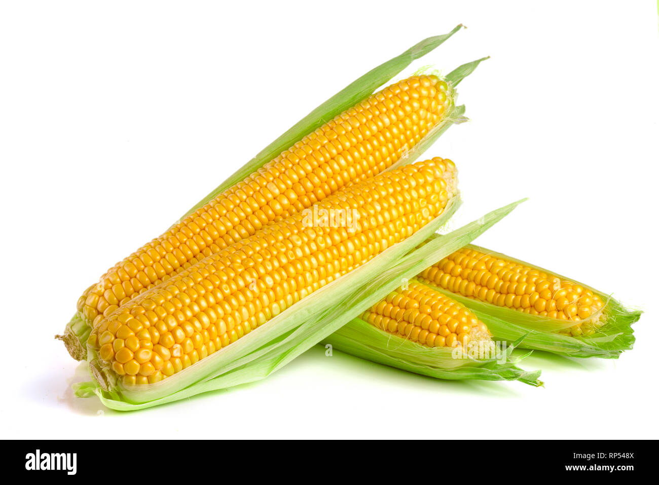 ear of corn isolated on a white background Stock Photo - Alamy