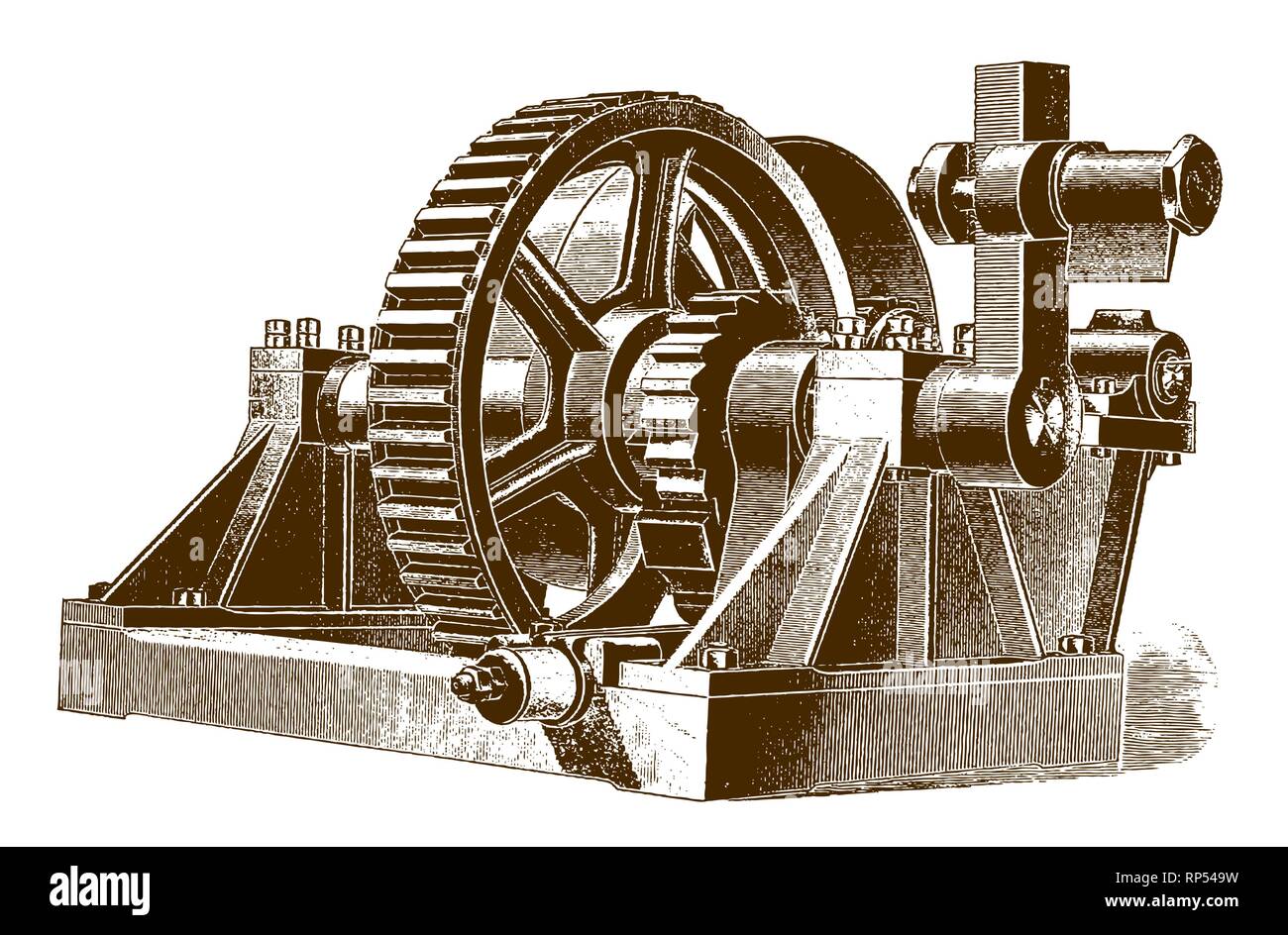 Historic lifter for a drop press machine (after an engraving or etching ...