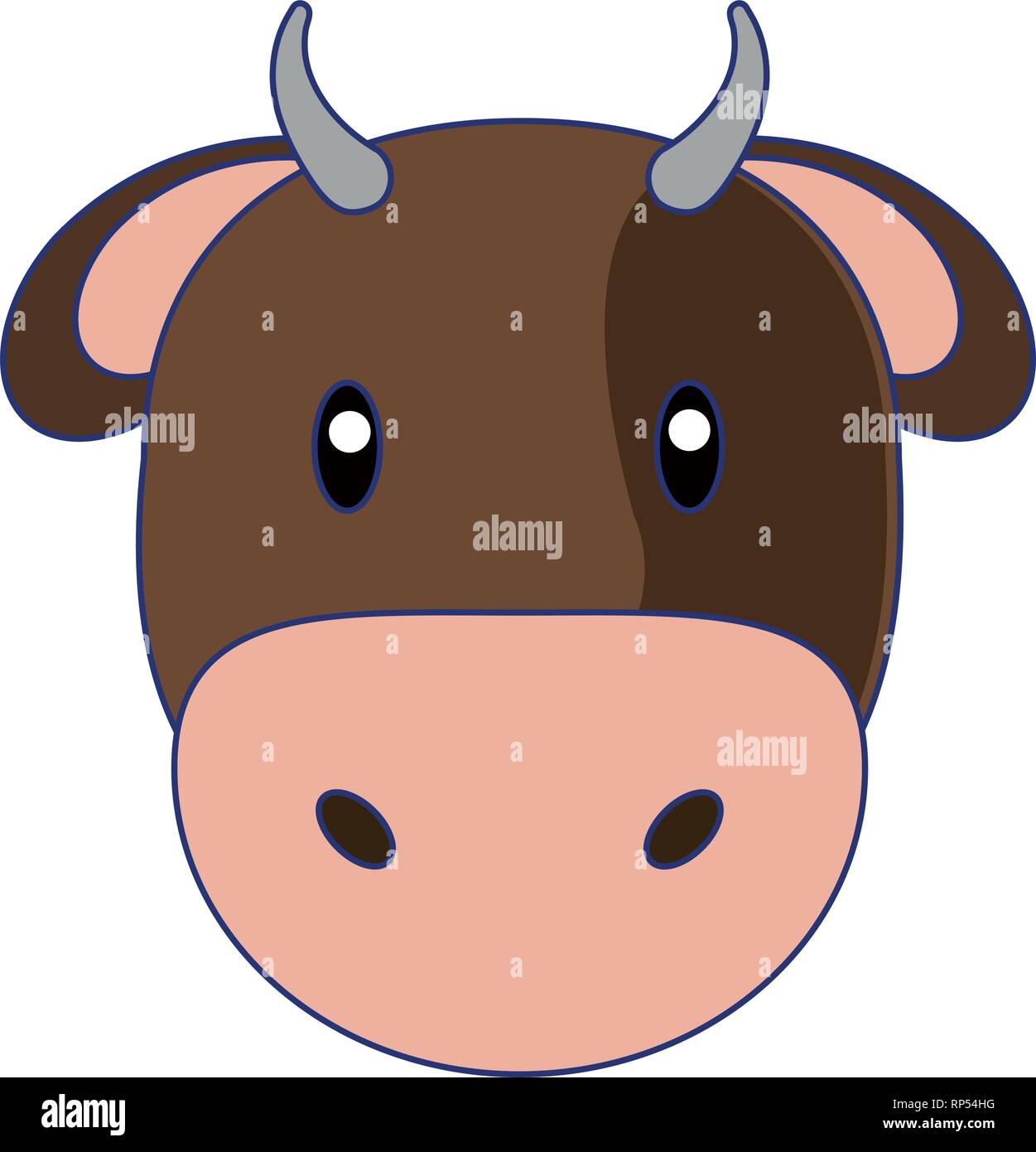 cow animal head cartoon Stock Vector Image & Art - Alamy