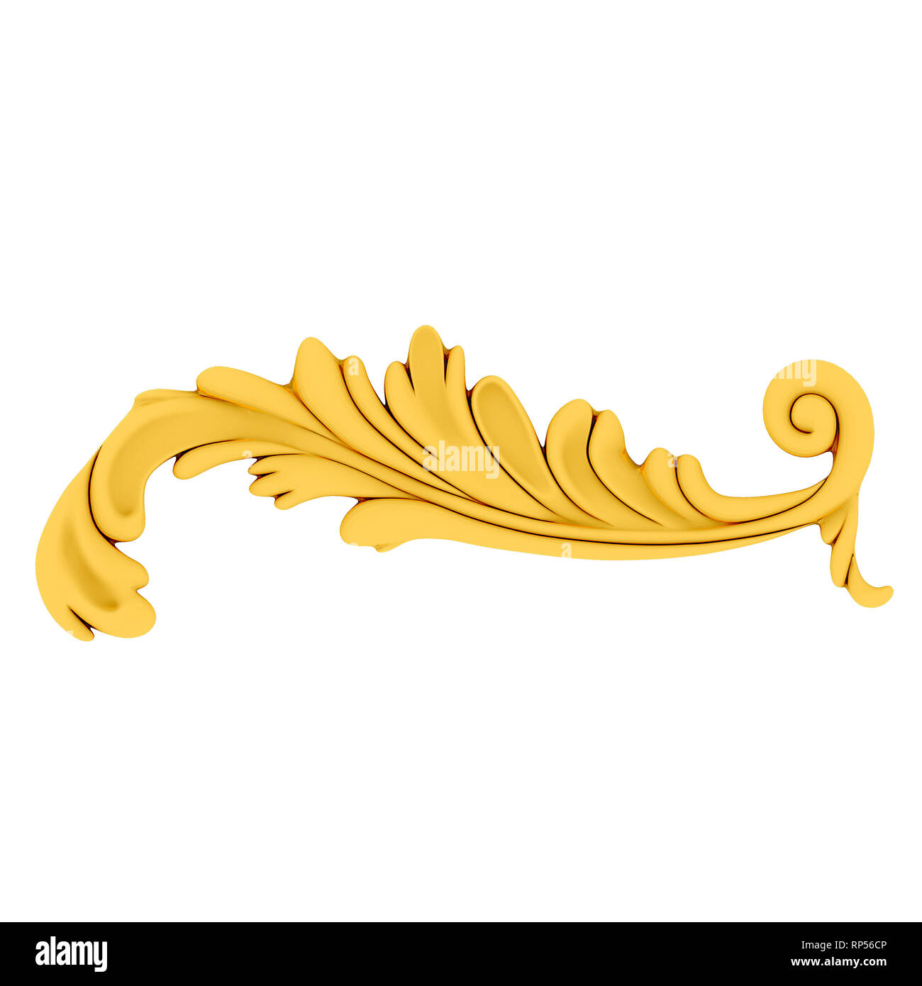 3d render gold color decor object Stock Photo - Alamy