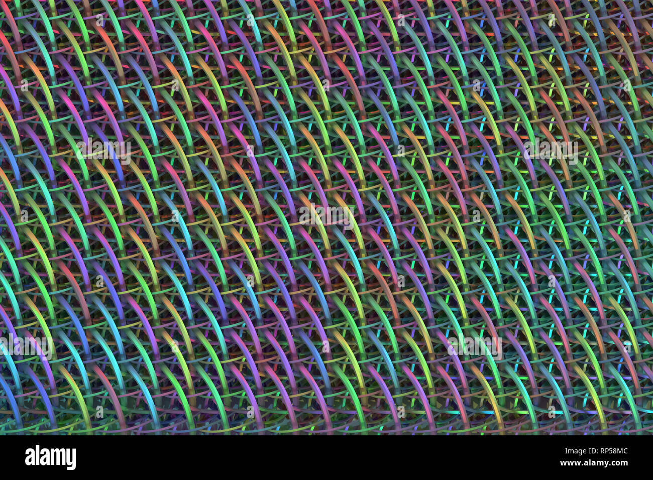 String mats geometric, illustrations of CGI composition, for graphic ...