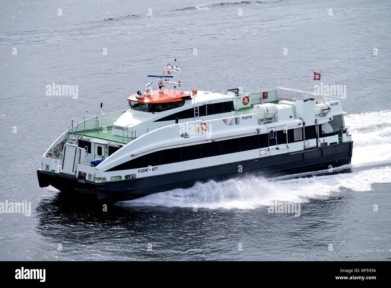 Speed catamaran FJORDKATT of Norled. Norled AS is one of Norway's ...