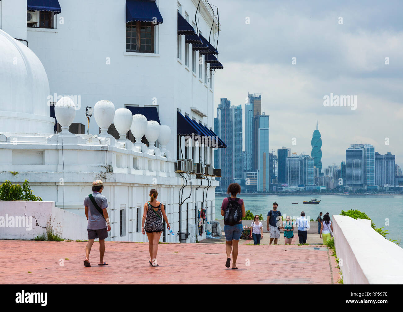 Esteban Huerta Seafront, Old Town, Panama City, Panama, Central America ...