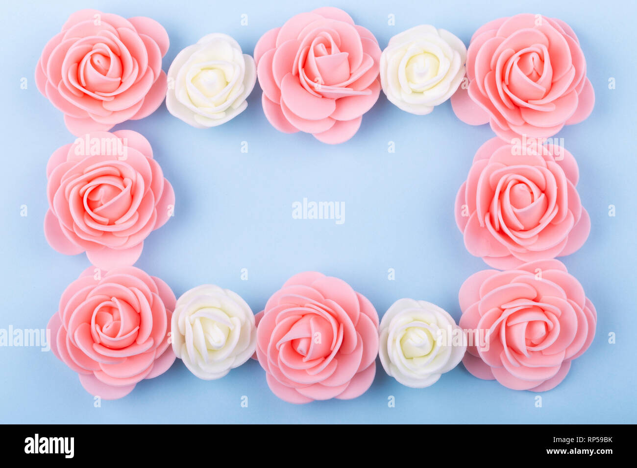 decorative roses in the shape of a frame Stock Photo - Alamy