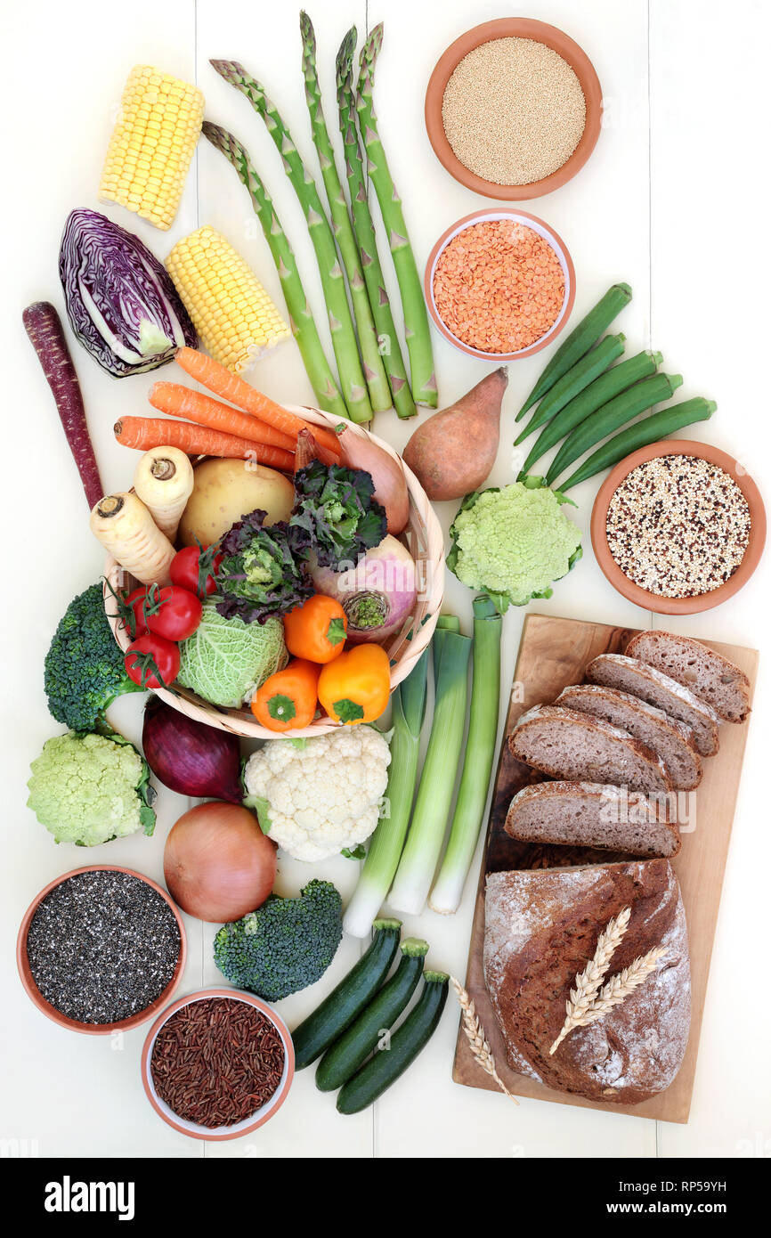 Fruit vegetables legumes whole grains hi-res stock photography and ...