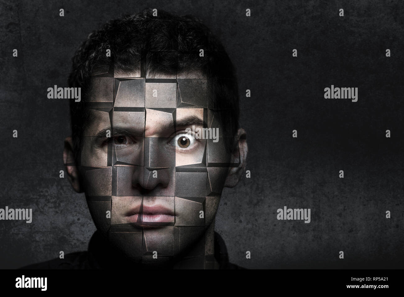 Mosaic human face people hi-res stock photography and images - Alamy
