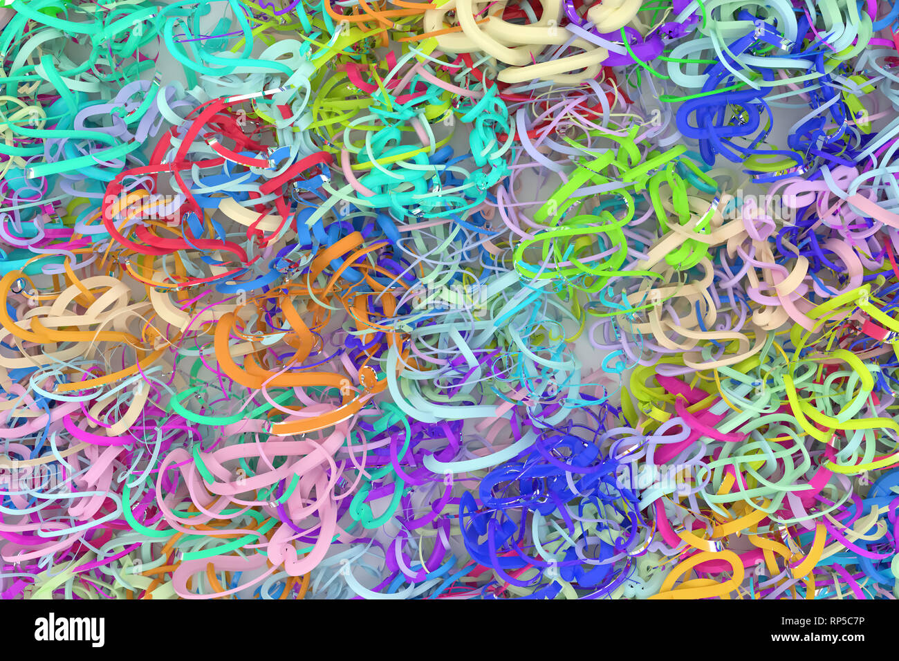 CGI composition, geometric, messy string. Decorative, illustrations ...