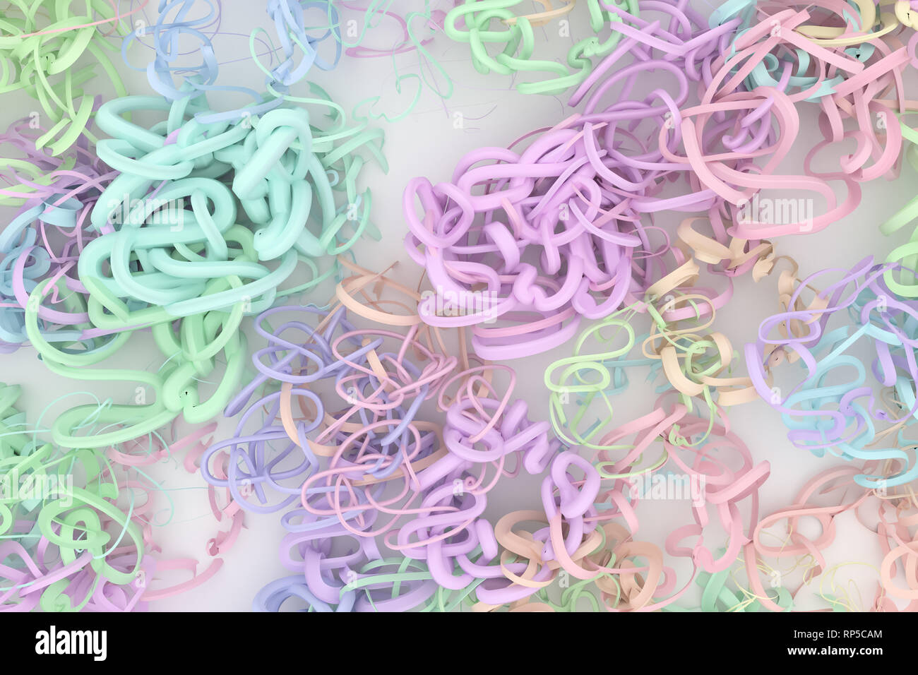 CGI composition, geometric, messy string. Decorative, illustrations ...