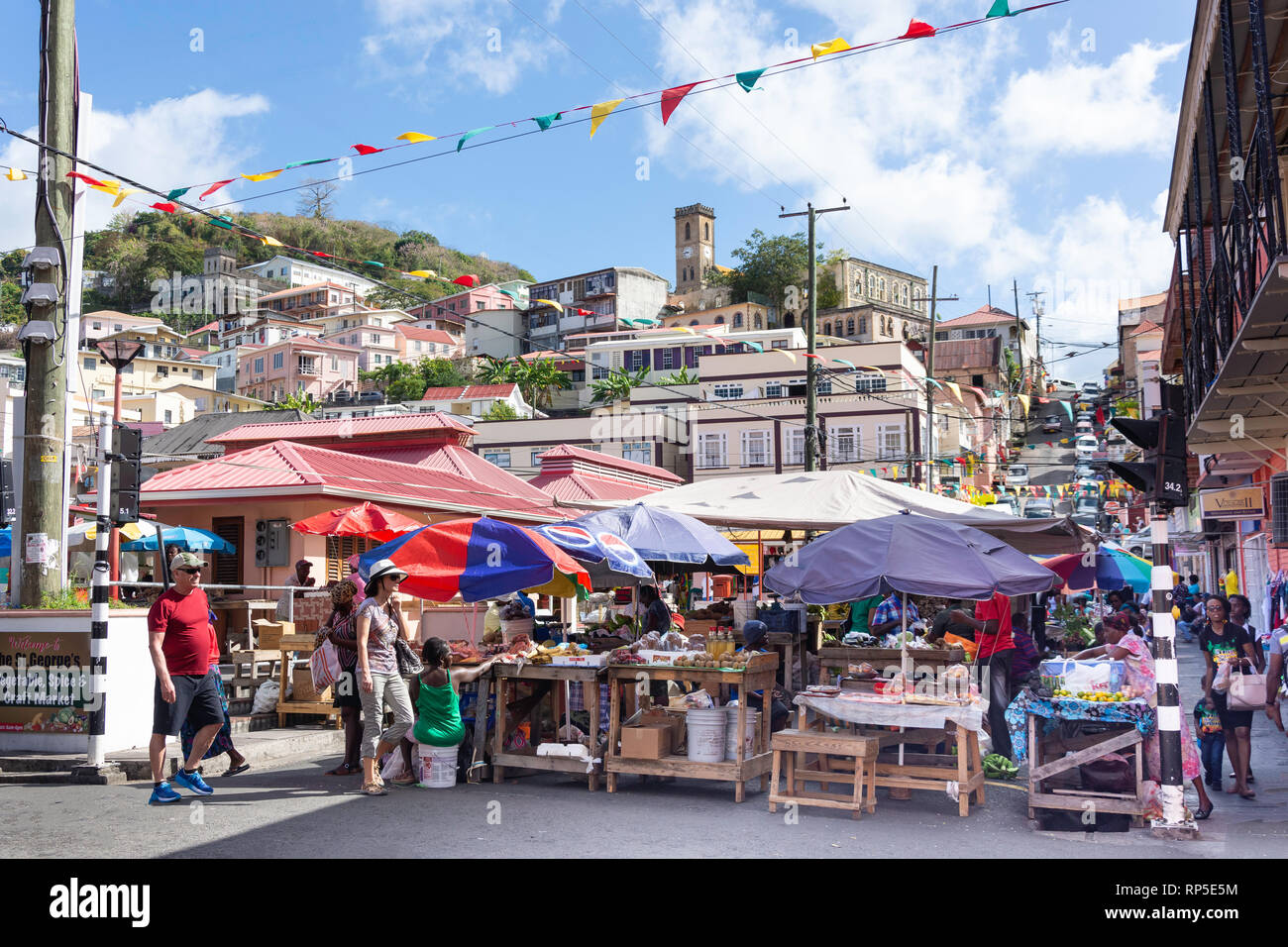 Grenada caribbean market hi-res stock photography and images - Alamy