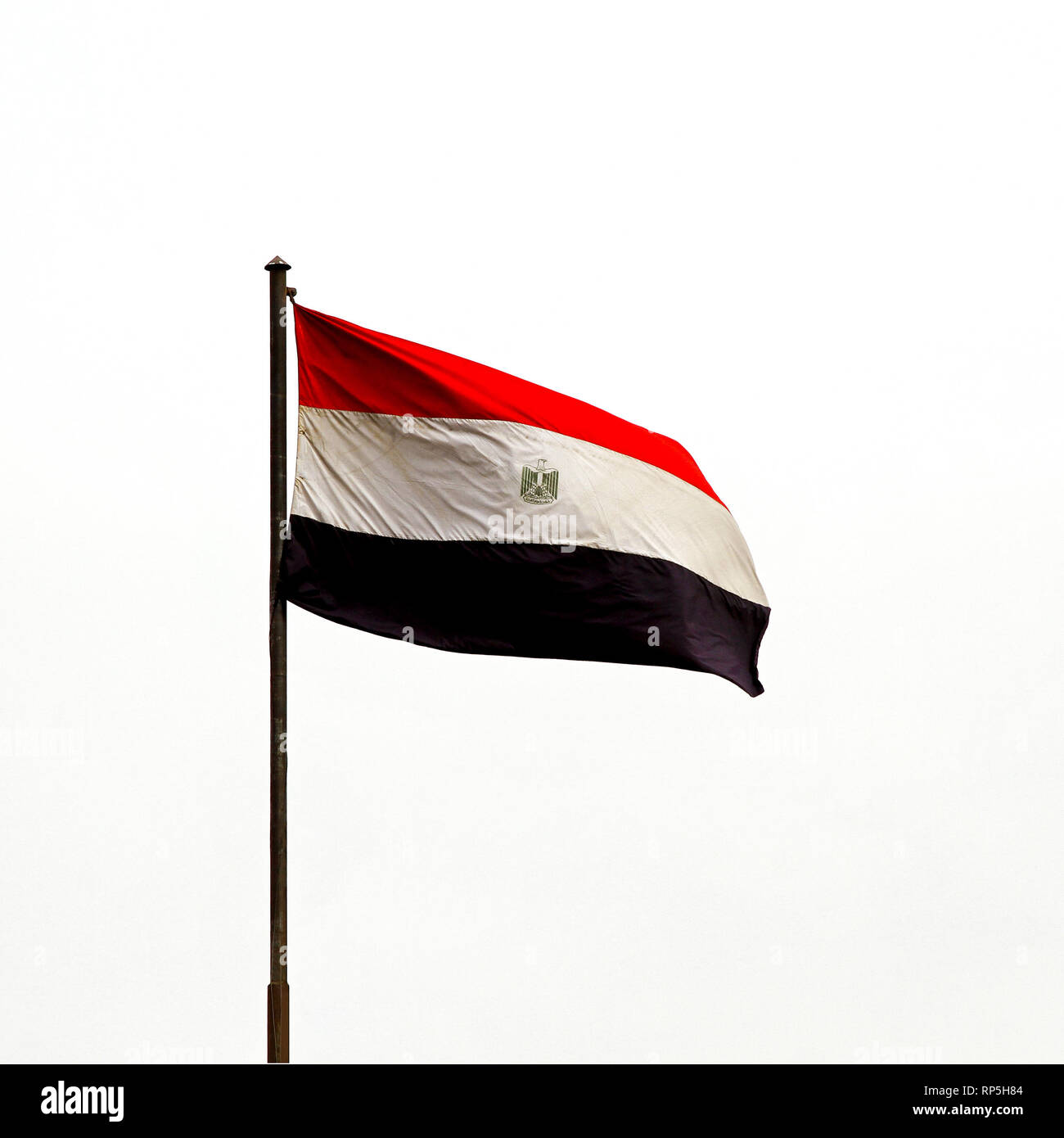 National flag of Egypt flying at wing Stock Photo - Alamy