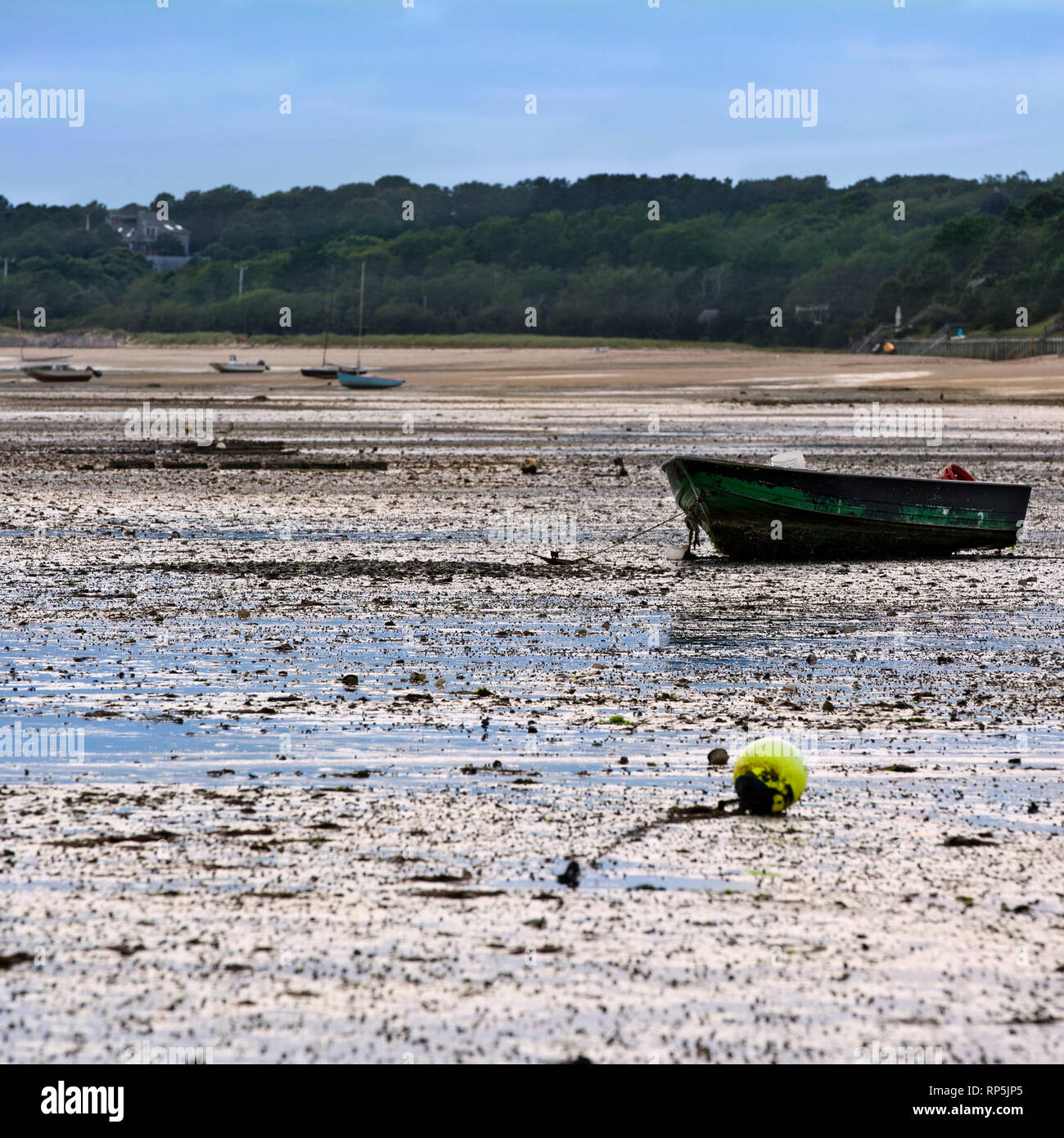 Boat on the beach in Wellfleet MA on Cape Cod-Square size Stock Photo ...