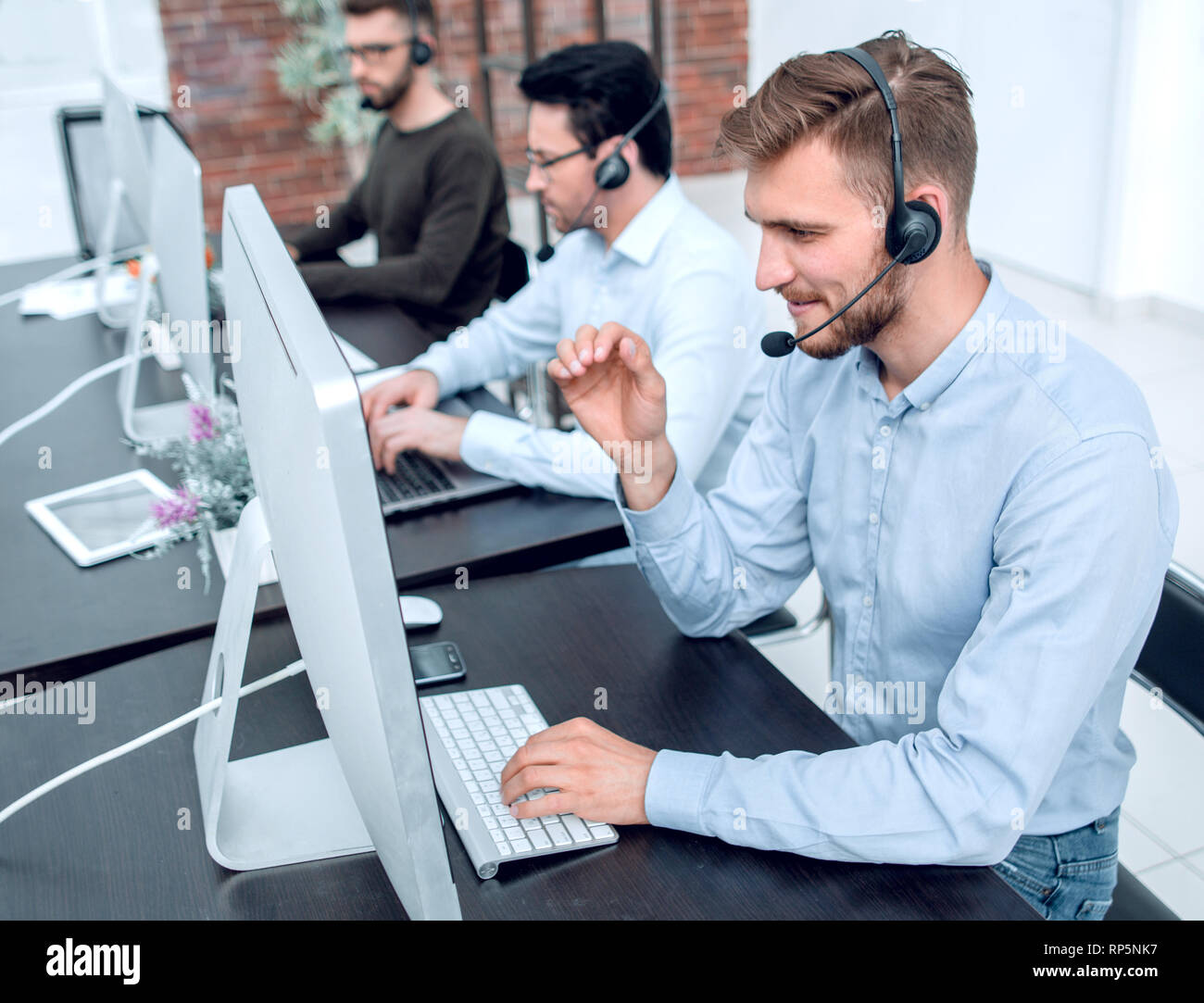 Professional call center operators hi-res stock photography and images - Alamy
