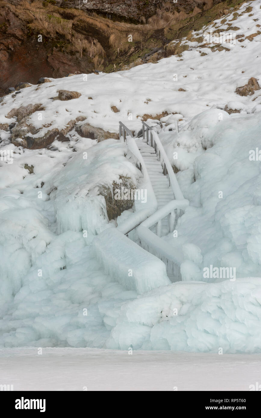 Frozen staircase seljalandsfoss hi-res stock photography and images - Alamy