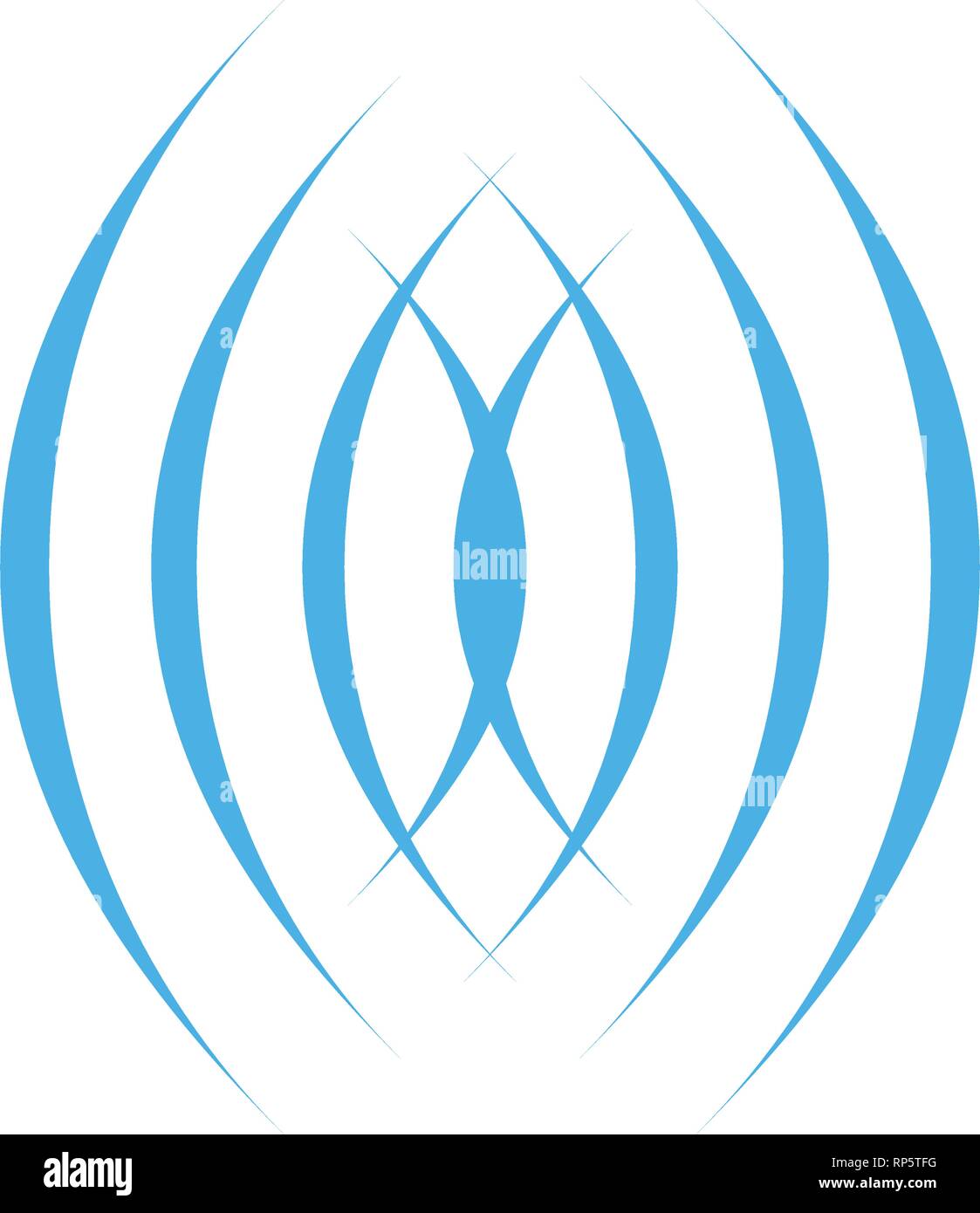 Sound or cell Wave Circle abstract Logo design vector template. Sound ...