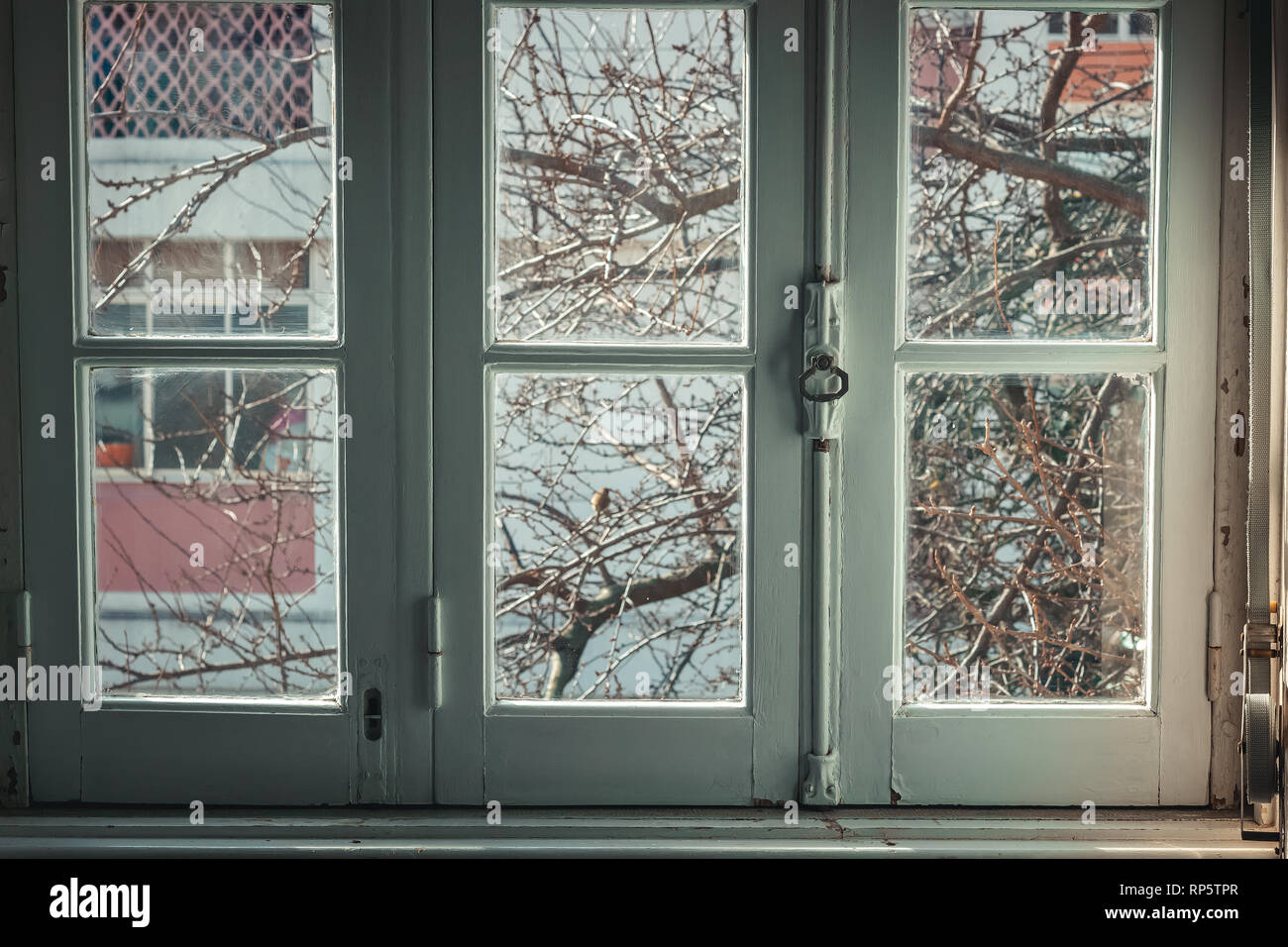 Vintage window, interior home Stock Photo - Alamy